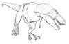 Coloriage dinosaure tyrex