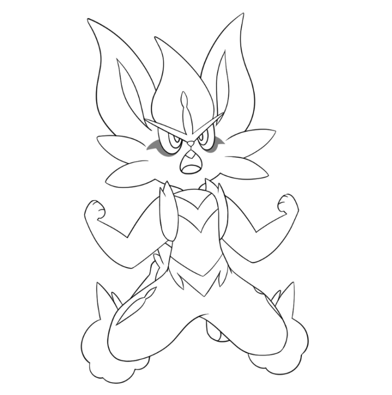 Coloriage pokemon pyrobut